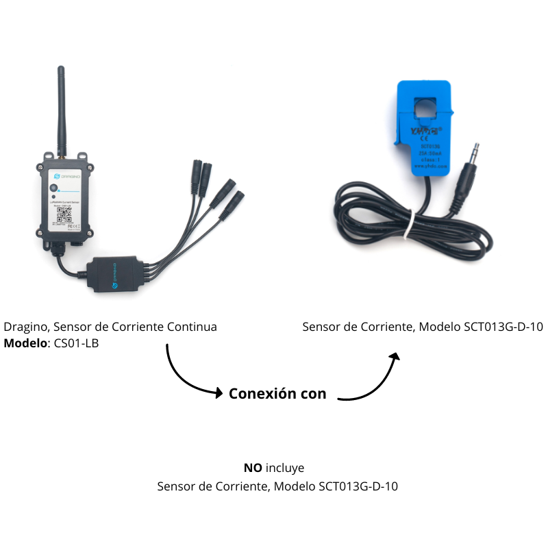 Dragino, Sensor de Corriente Continua, Modelo CS01-LB | IndTESA